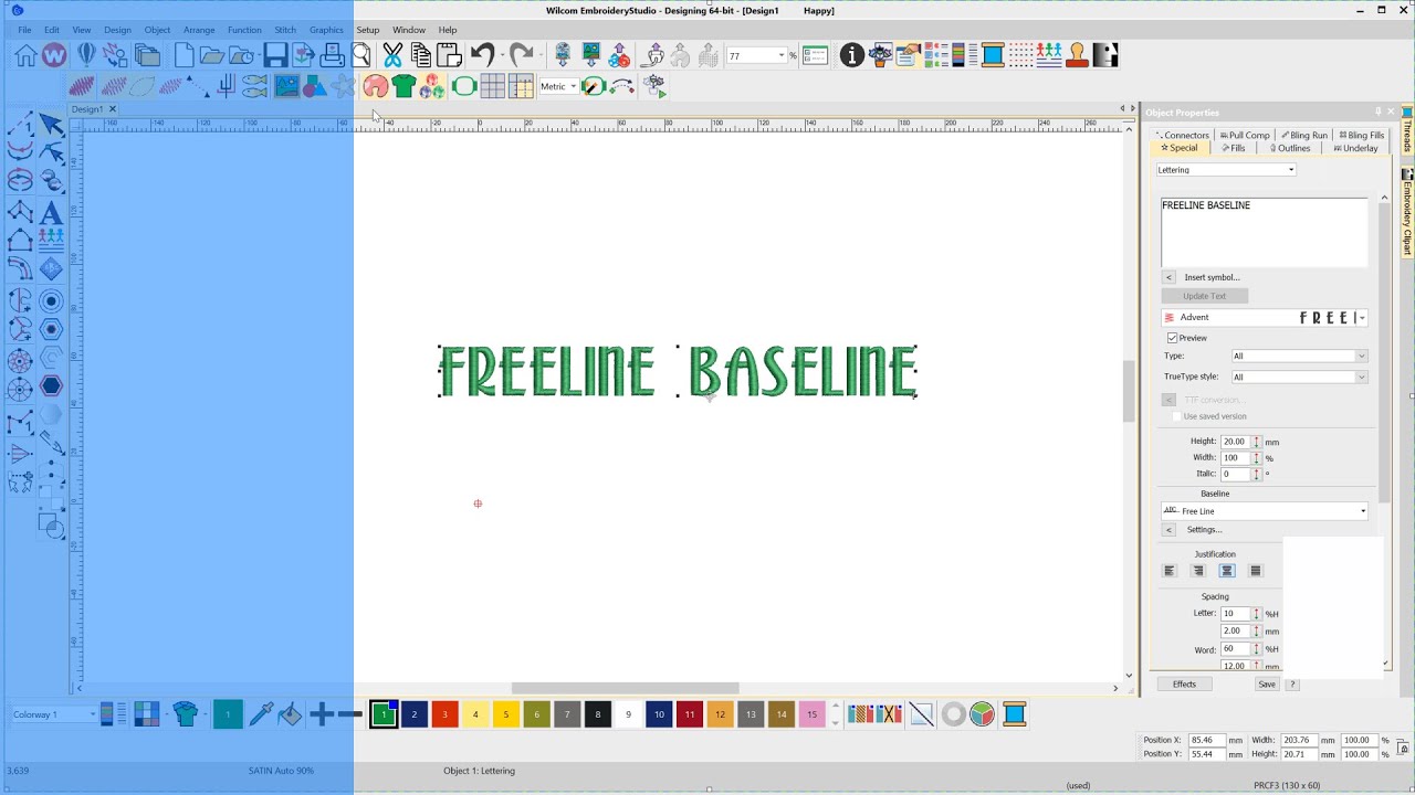 How to make my first line of lettering. Lettering on a Freeline (Basic ...