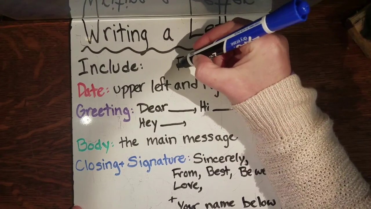 Writing a Letter - YouTube