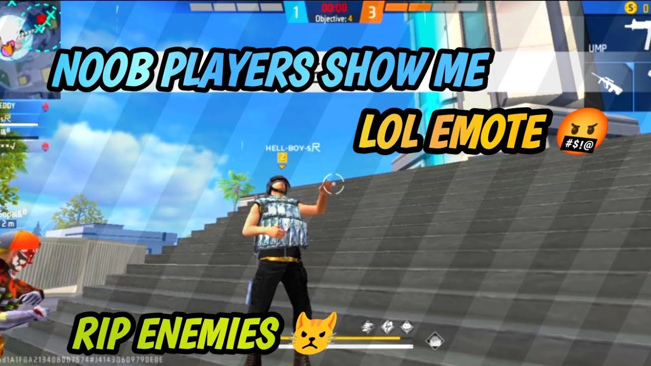 NOOB PLAYERS SHOW ME LOL EMOTE 🤬😡 | RIP ENEMIES 😾 | GOD MODE 🗿 ...
