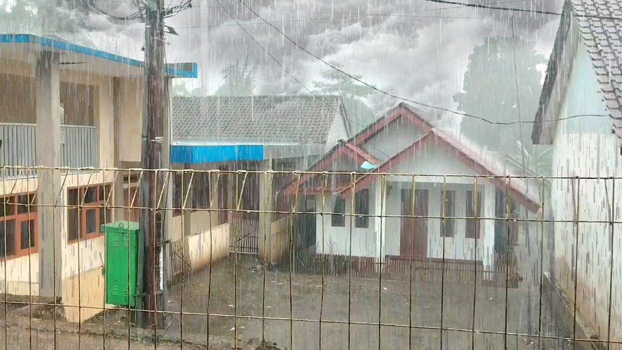 Heavy rain falls every day in my village, making me sleep faster with rain sounds, ASMR - YouTube