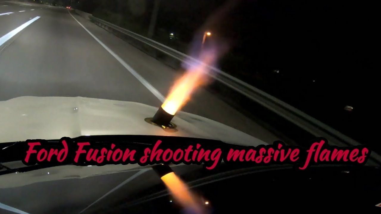 Devil Tuned Big Turbo Ford Fusion Shooting Massive Flames From Hood ...