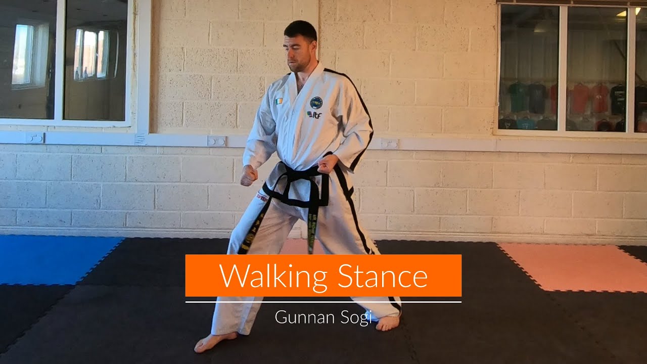 Walking Stance Tutorial - Gunnan Sogi - Taekwon-Do - YouTube