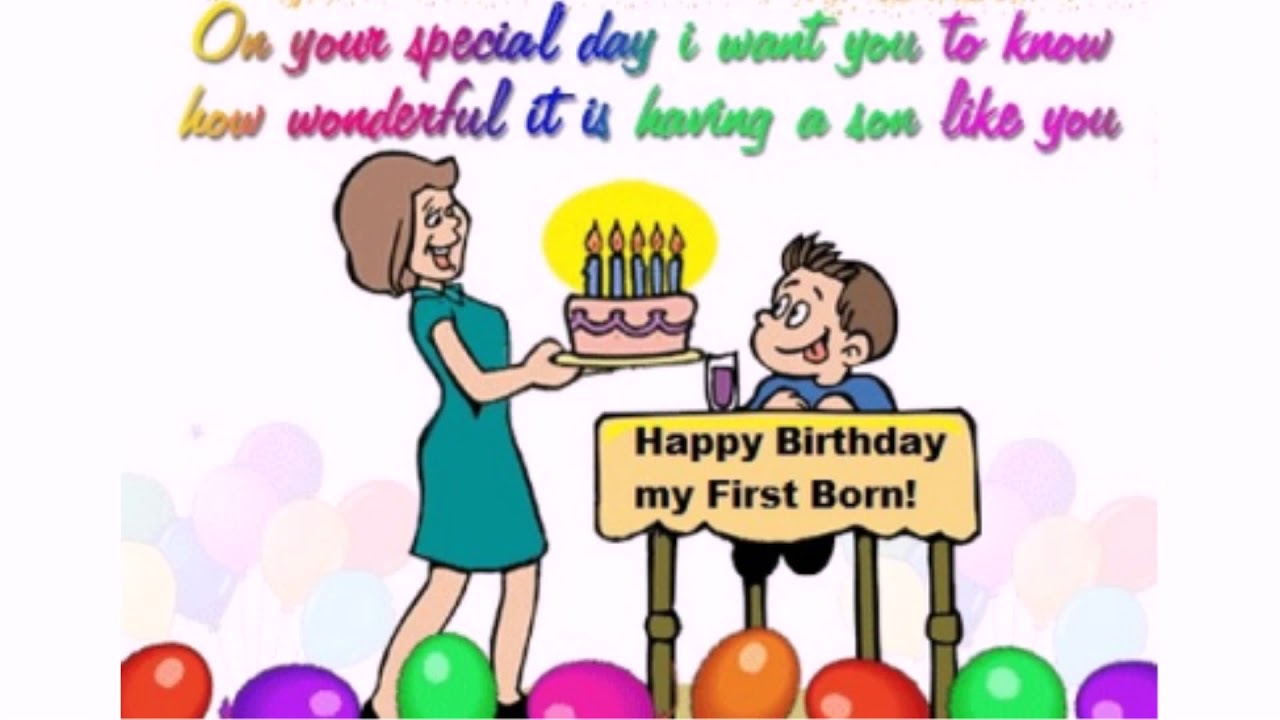 Happy Birthday To My First Born Son YouTube