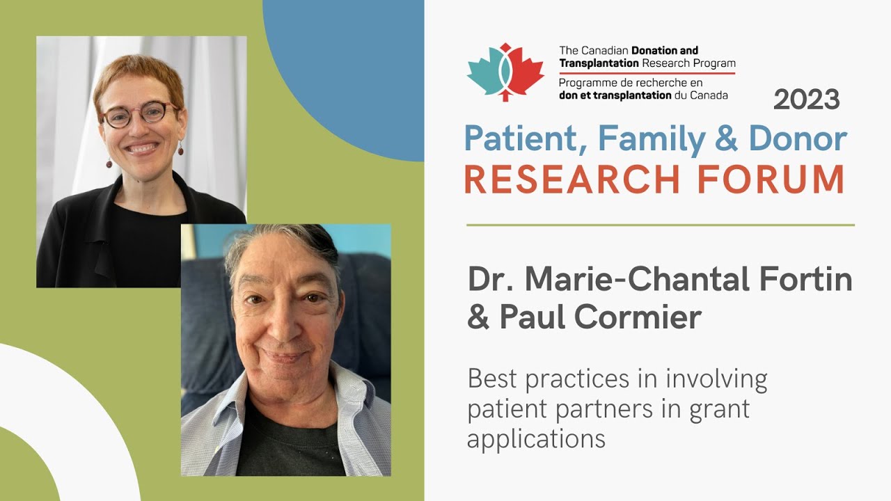 CDTRP 2023 Patient, Family and Donor Research Forum - Dr. Marie-Chantal ...