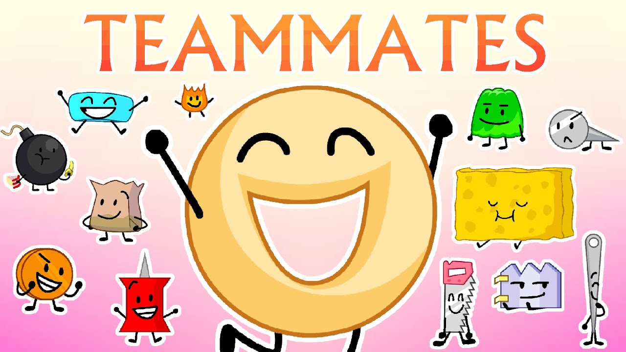BFDI CHARACTERS RANKED BY NUMBER OF TEAMMATES - YouTube