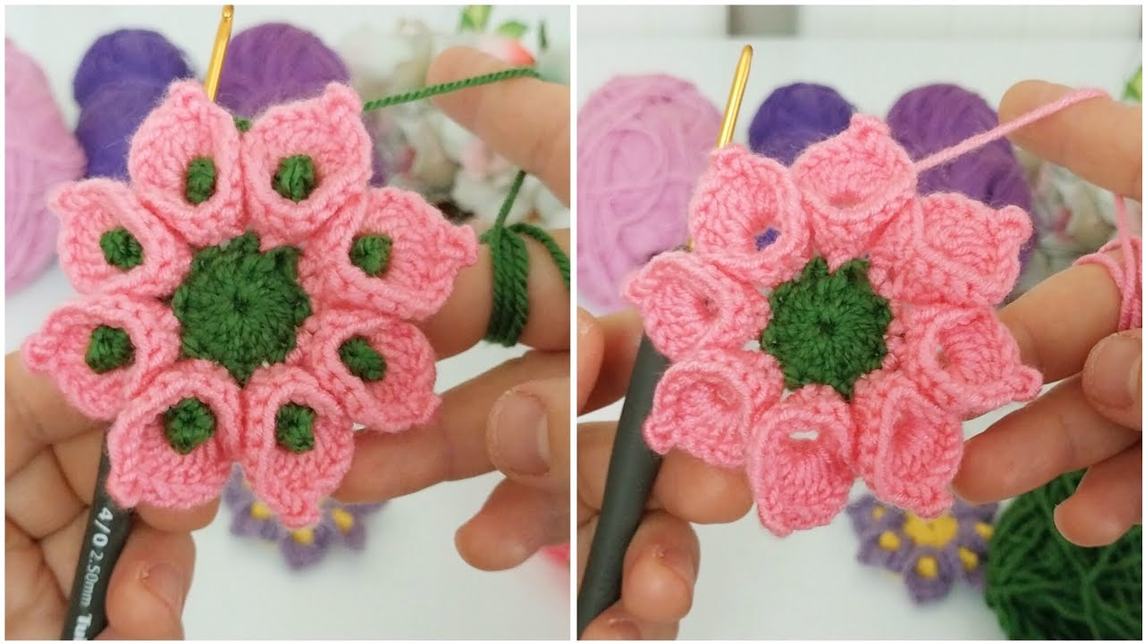 🌺 Crochet Pattern Flower & Floral Pattern Crochet - YouTube