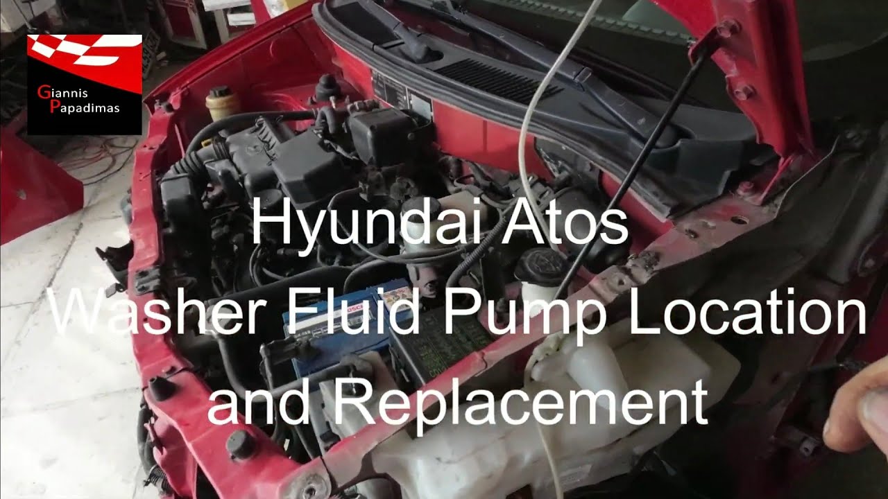 Hyundai Atos Washer Fluid Pump Location and Replacement - YouTube
