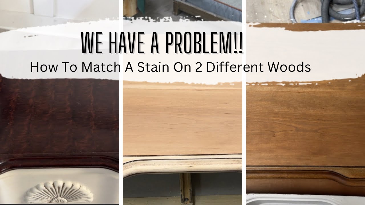 How To Blend Stain on Two Different Woods - YouTube