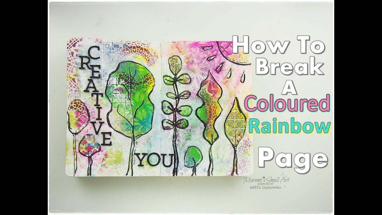 How to Break A Coloured Rainbow Page ♡ Maremi's Small Art ♡ - YouTube