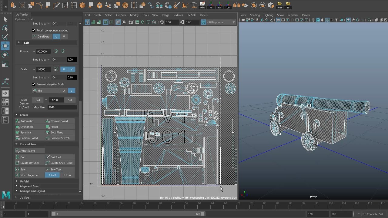 Adjust Texel Density and UVs for Games in Maya (Arabic Tutorial) - YouTube