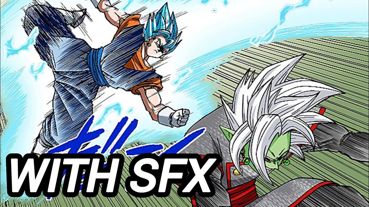 Vegito vs Fused Zamasu (Manga) with SFX - YouTube