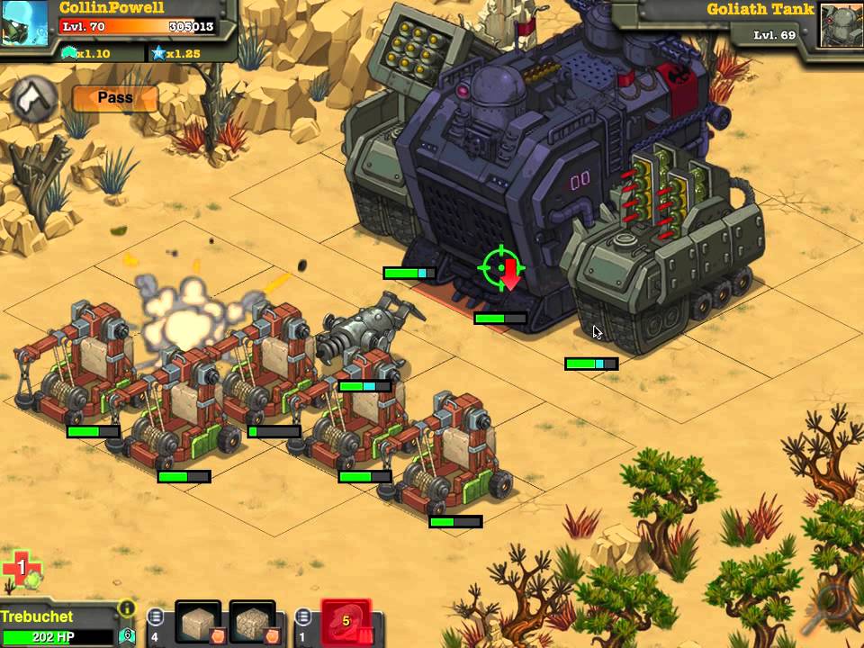 Trebuchet+Melee vs Goliath Tank - Battle Nations - YouTube