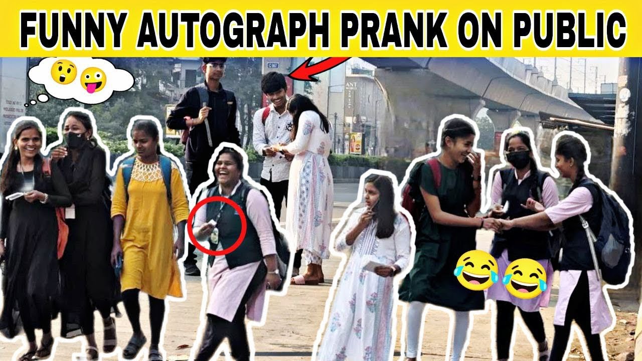 Funny Autograph Prank || Autograph Prank || Public Prank || Trio Trek ...