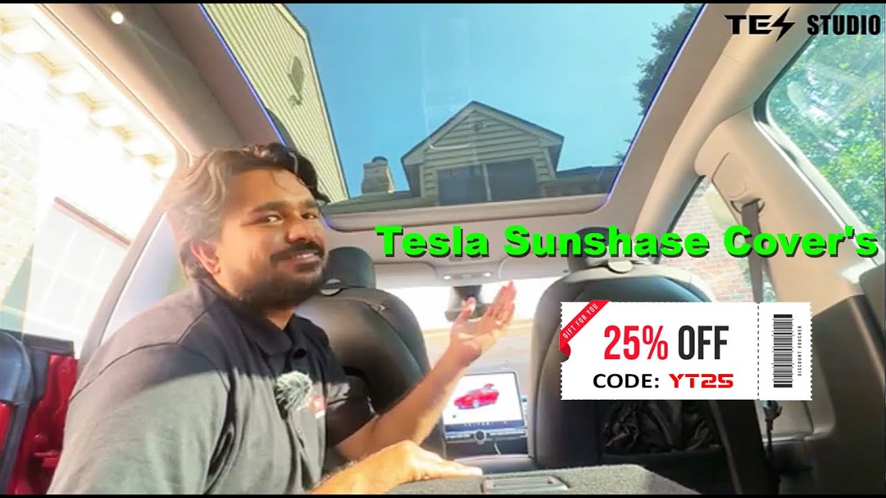 Tesla Model Y Sunshade Cover, Voice activation Button Control With ...