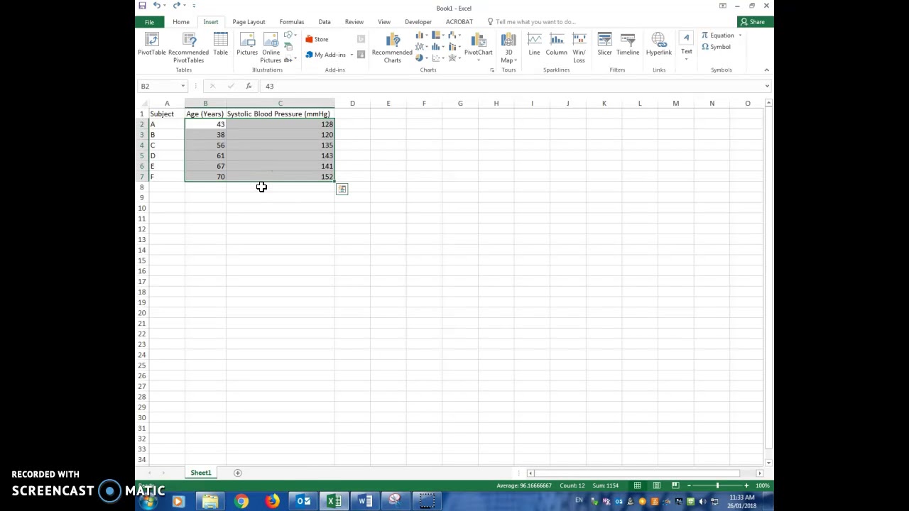 Step 3: Graph values as a scatter plot - YouTube