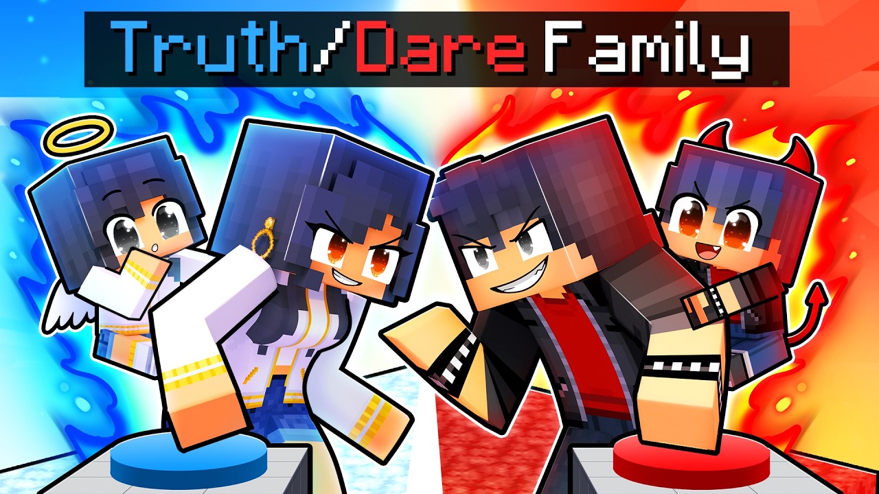 Having a TRUTH or DARE FAMILY in Minecraft! - YouTube