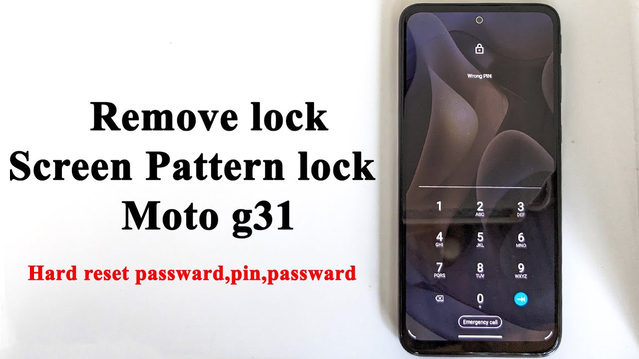 How to remove pattern lock in motorola moto g31 - YouTube