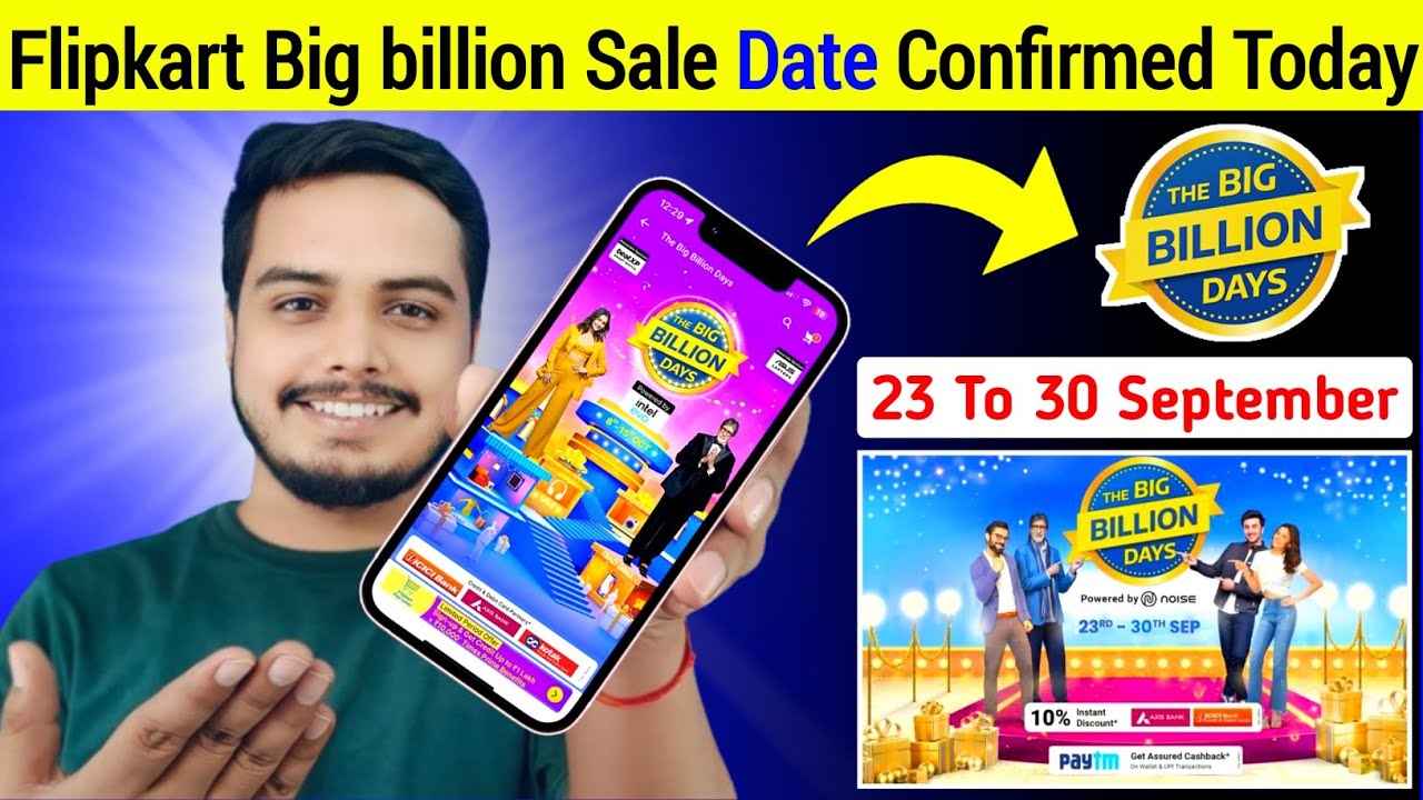 Flipkart big billion sale Date confirmed Today 23 To 30 September 😍 | Card offers & Smartphone ...