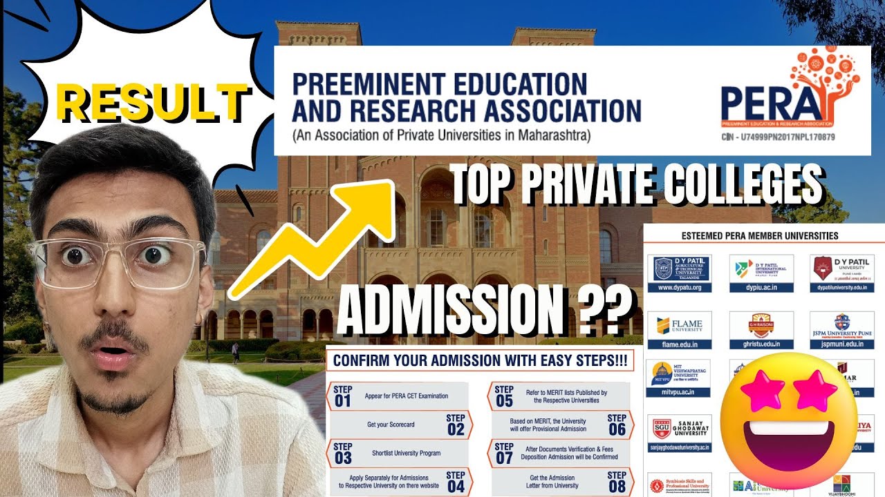 PERA CET 2024 | Admission Process | Get Top Private College of Pune ...