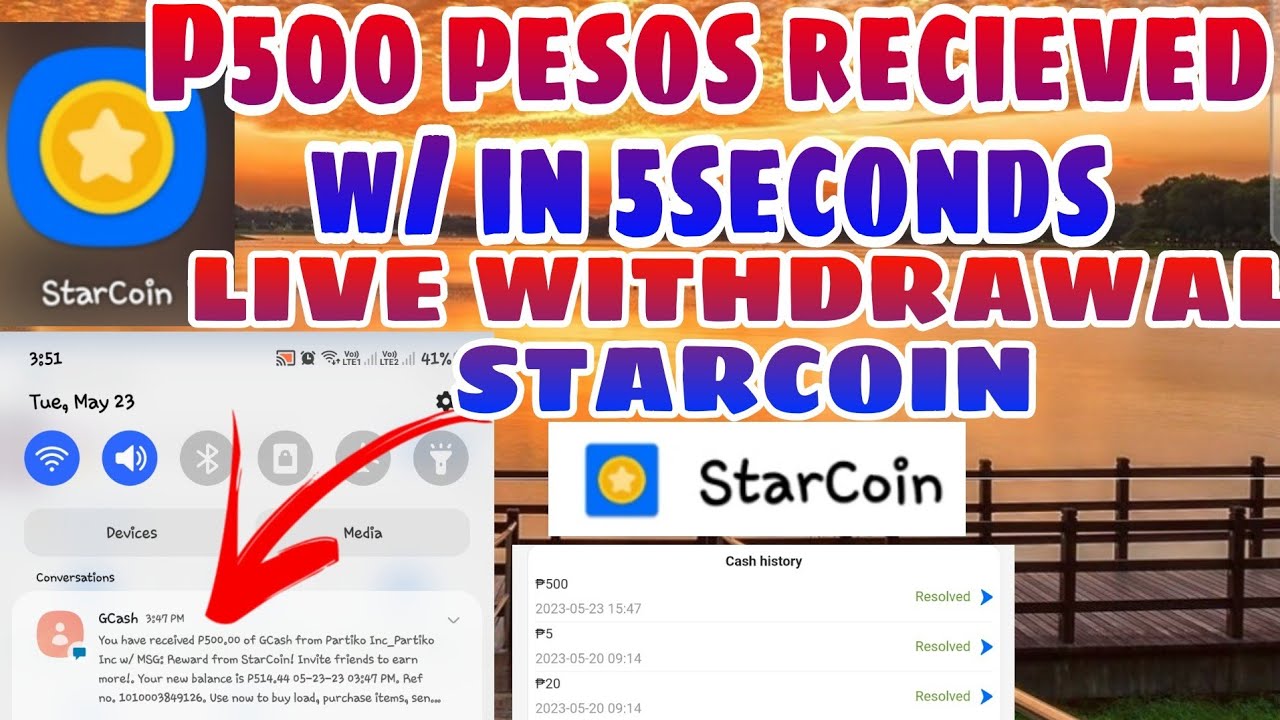 TOP 1 EARNING APPS | RECIEVED P500 PESOS TODAY INCOME 5SECONDS/STARCOIN ...