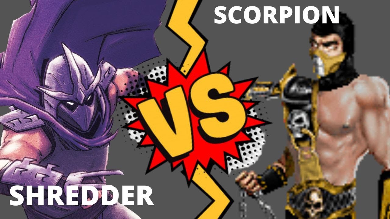 Shredder (Tmnt) vs Scorpion (Mortal Kombat) [ Sprite Animation ] - YouTube