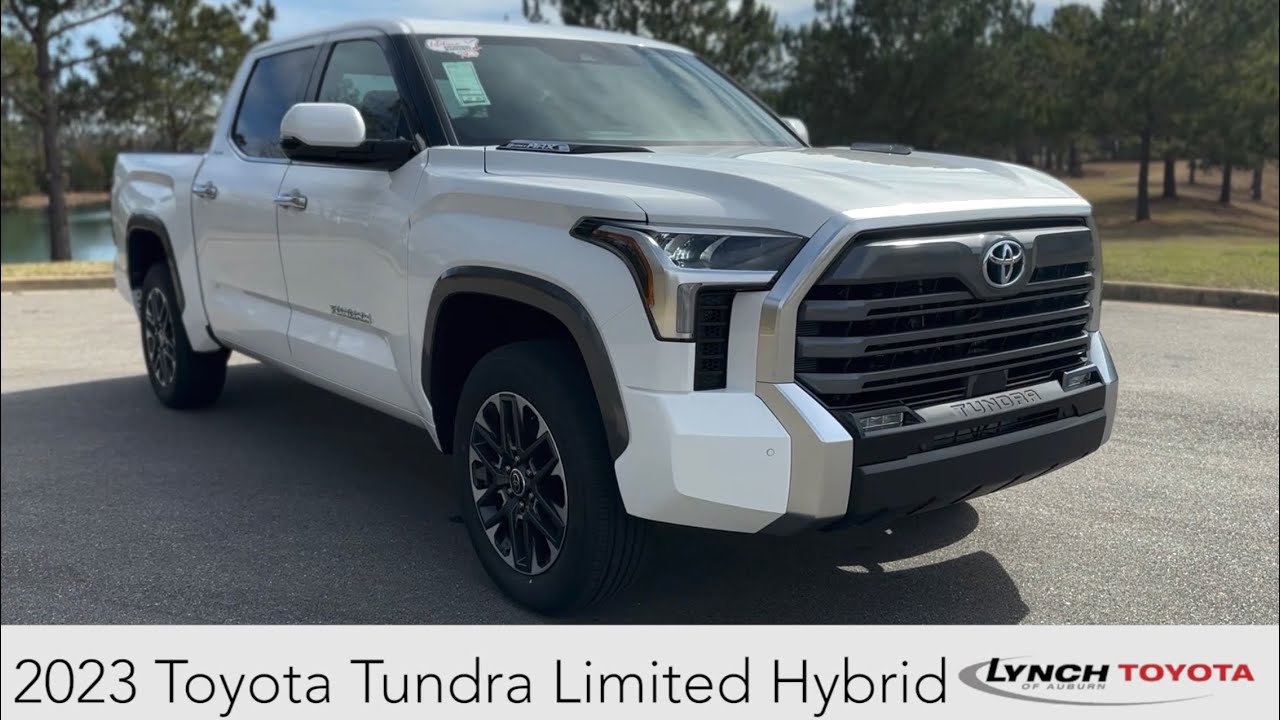 2023 Toyota Tundra Limited Hybrid in Ice Cap Stock# 37254 - YouTube