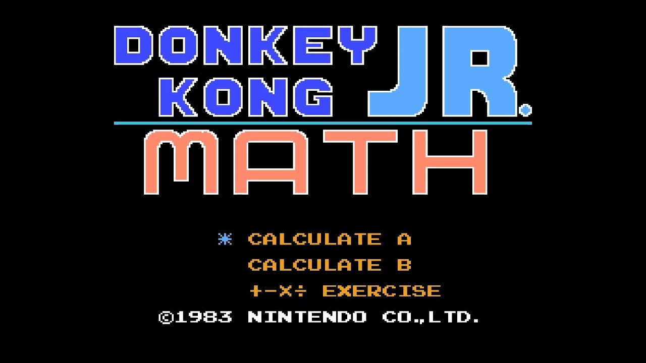 Donkey Kong Jr. Math - (NES) - Gameplay - YouTube