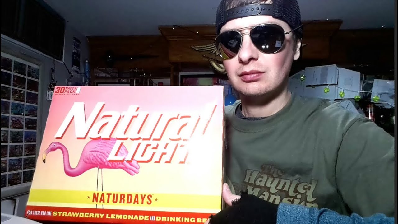 Natural Light Naturdays Strawberry Lemonnaid Light Beer Review - YouTube