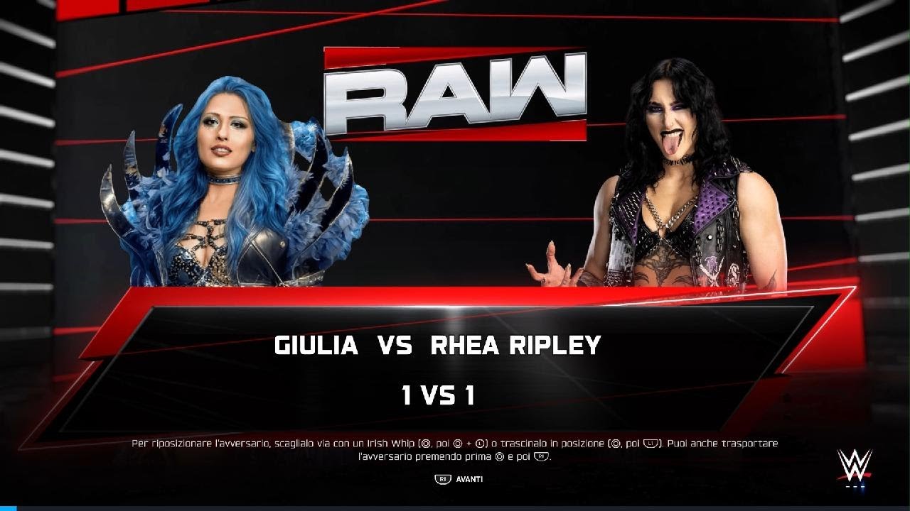 WWE 2K25 - Giulia vs Rhea Ripley - YouTube