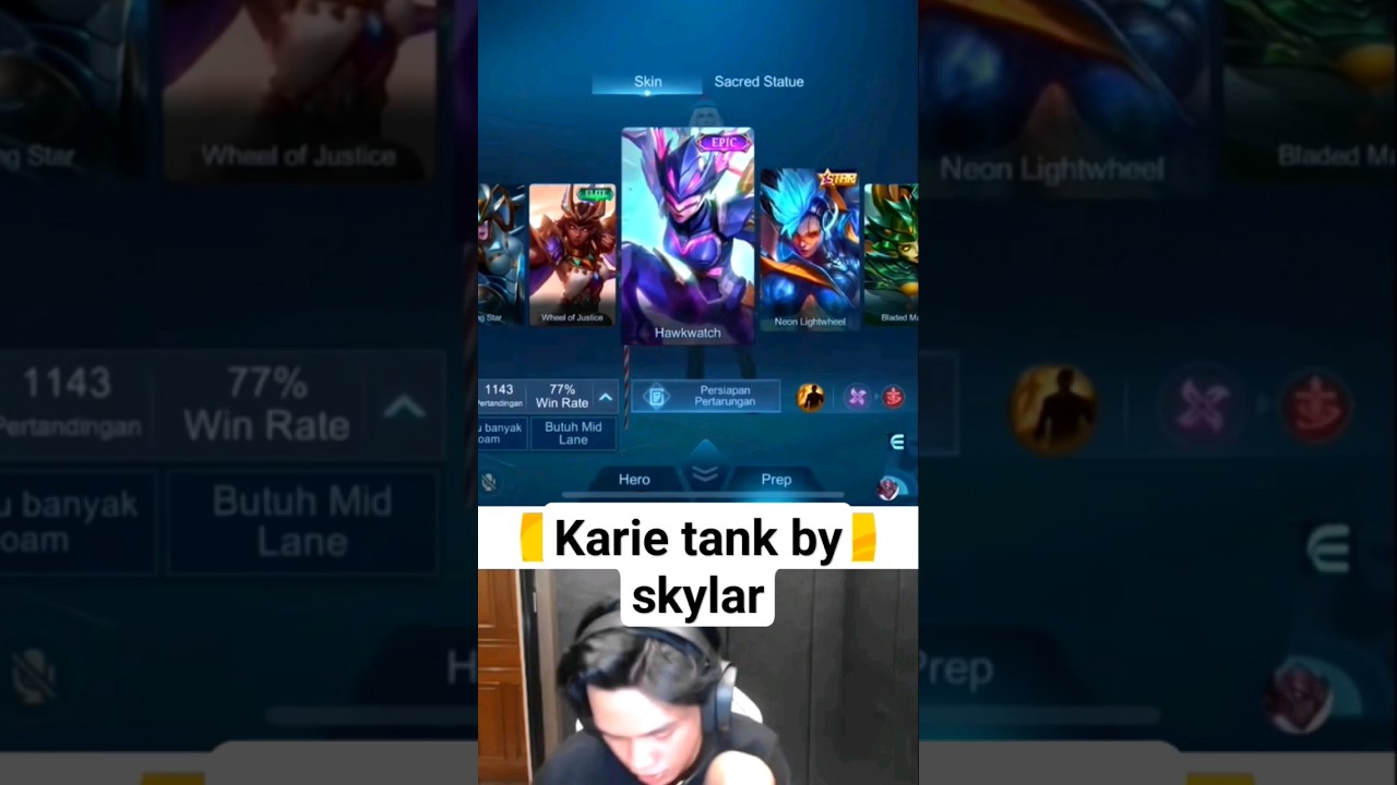 Top global ketika nyoba pake karie tank #mobilelegends #mlbb - YouTube