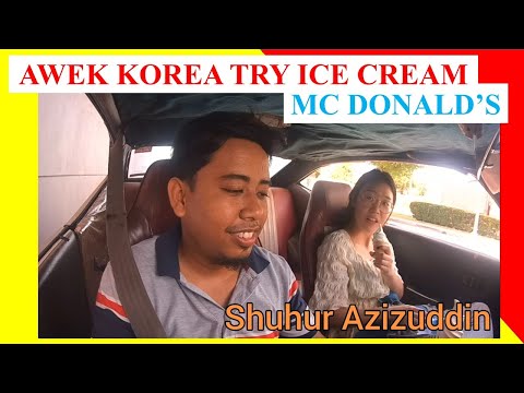 MAkan Ice cream Mcdonald | Awek Korea Panas Peluh