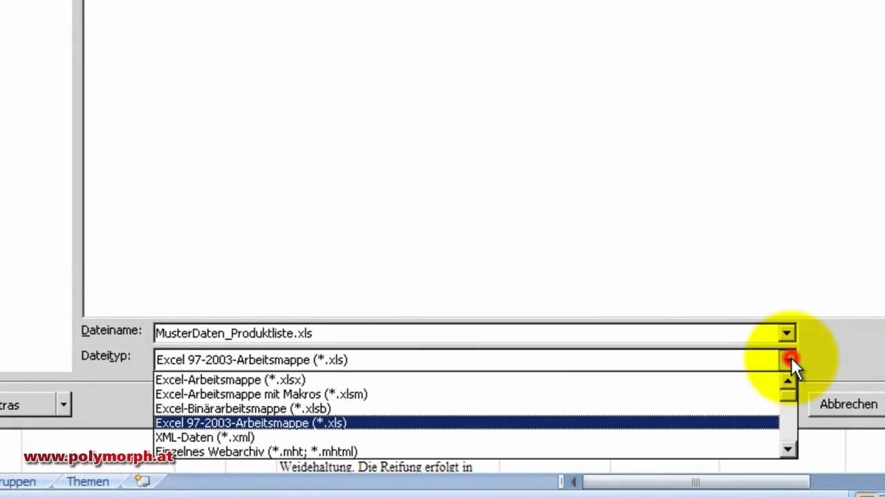 Excel 2007 CSV Export - Tutorial - YouTube
