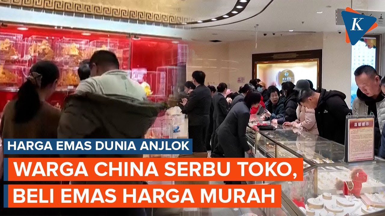 Harga Emas Anjlok, Warga China Serbu Toko Emas, Beli dengan Harga Murah ...