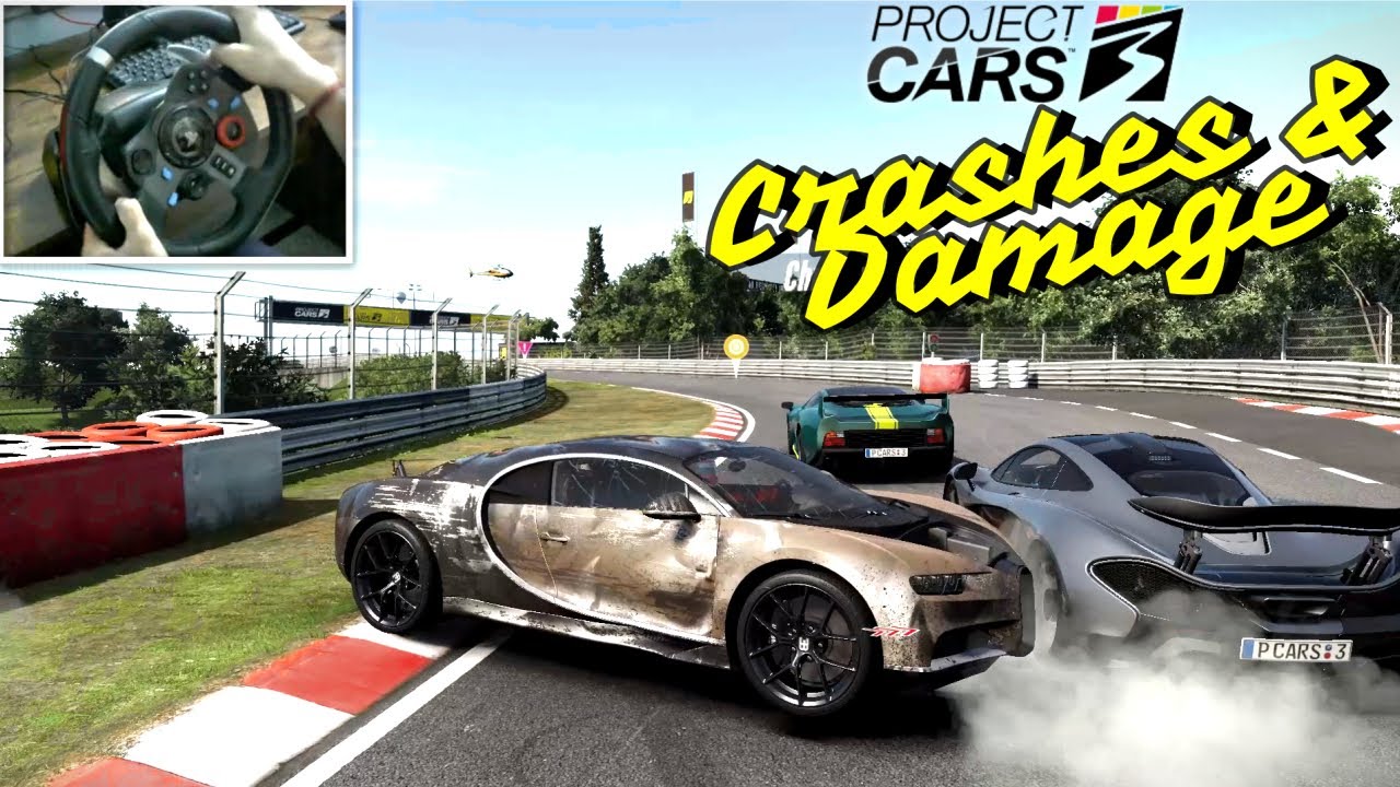 Project Cars 3 Bugatti Crashes & Damage Test | Logitech G29 Gameplay ...