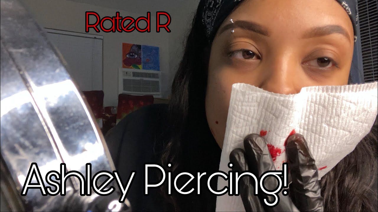 How I pierced a Ashley Piercing at home - YouTube