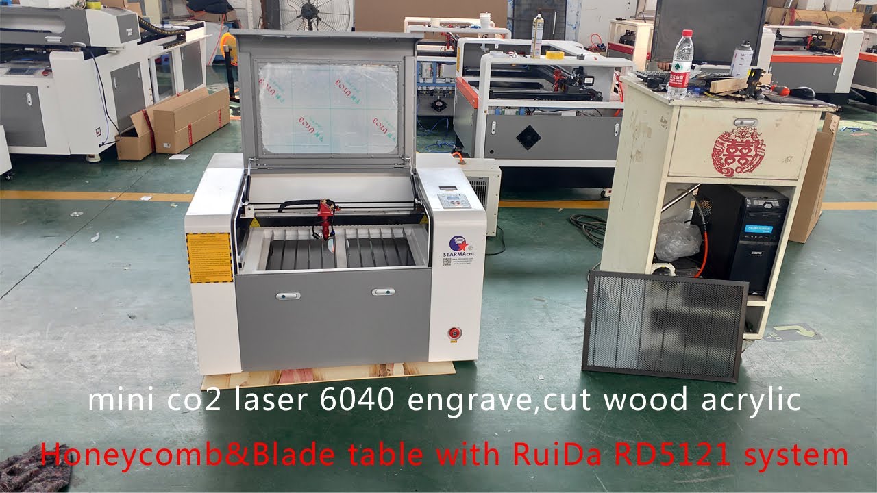 STARMA CNC RUIDA RD5121 control system mini hobby 6040 co2 laser ...