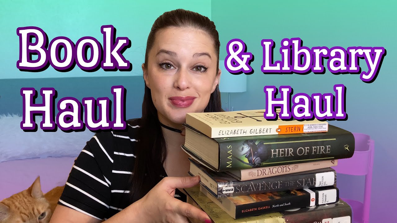 Recent Book Haul + Library Haul [CC] - YouTube