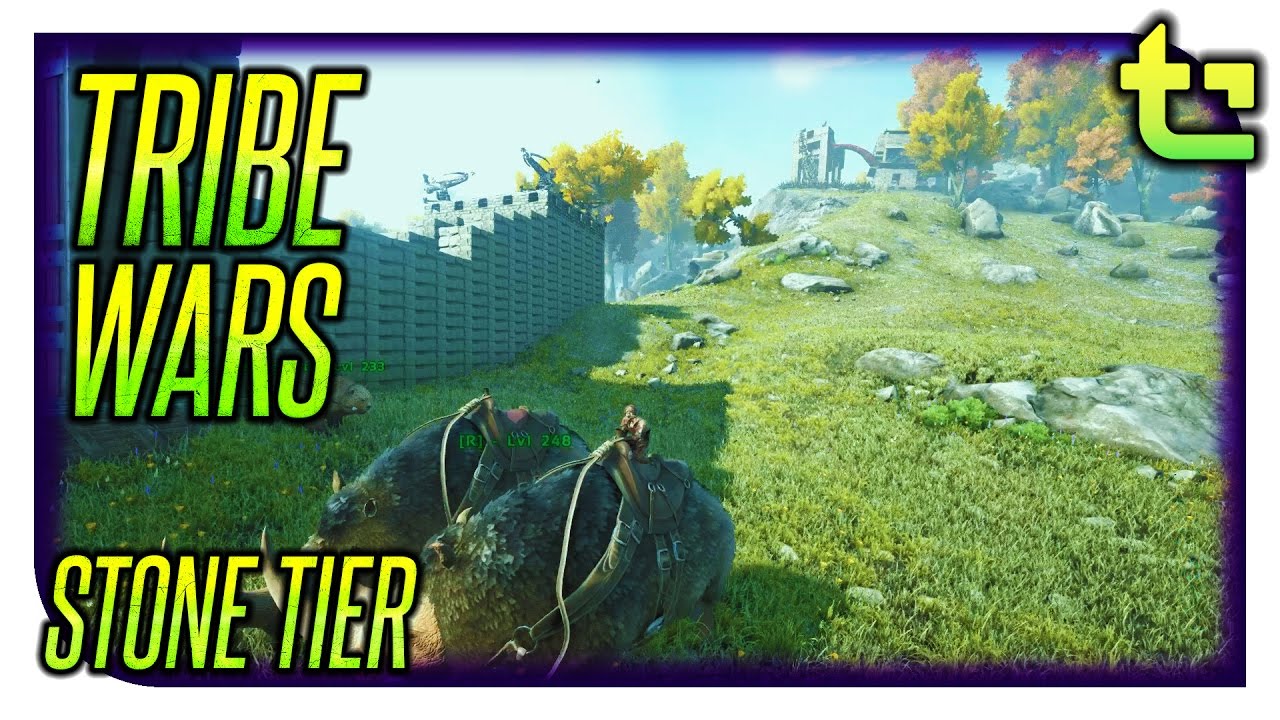 Ark Tribe Wars || Defensive Stone Tier Raid || TimmyCarbine - YouTube