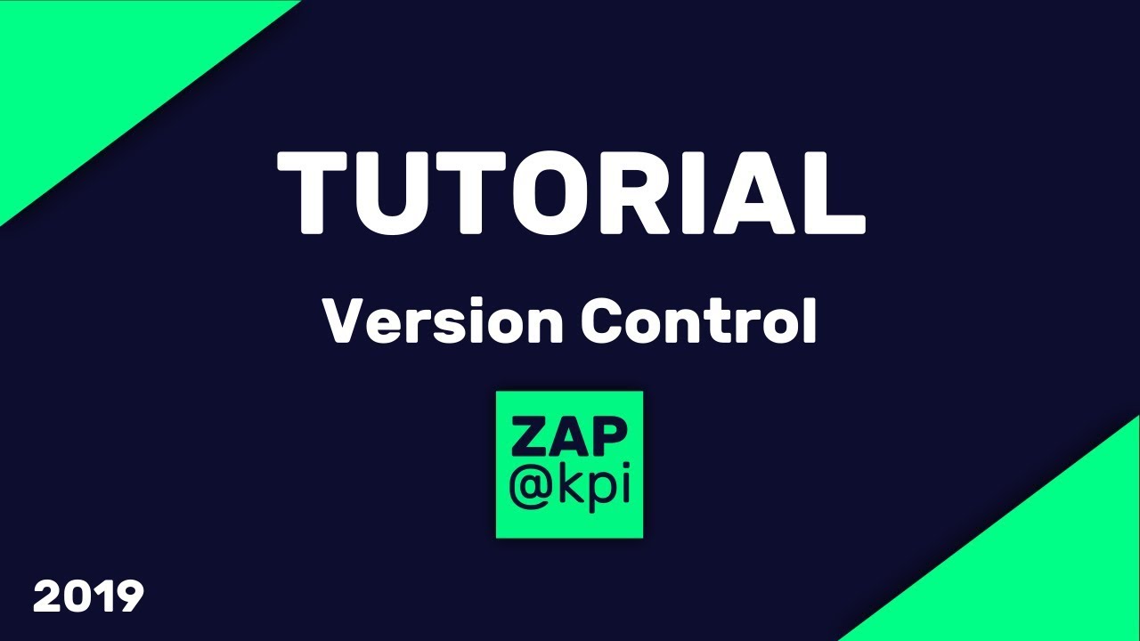 ZAP - Tutorial Version Control (2019/2020) - YouTube