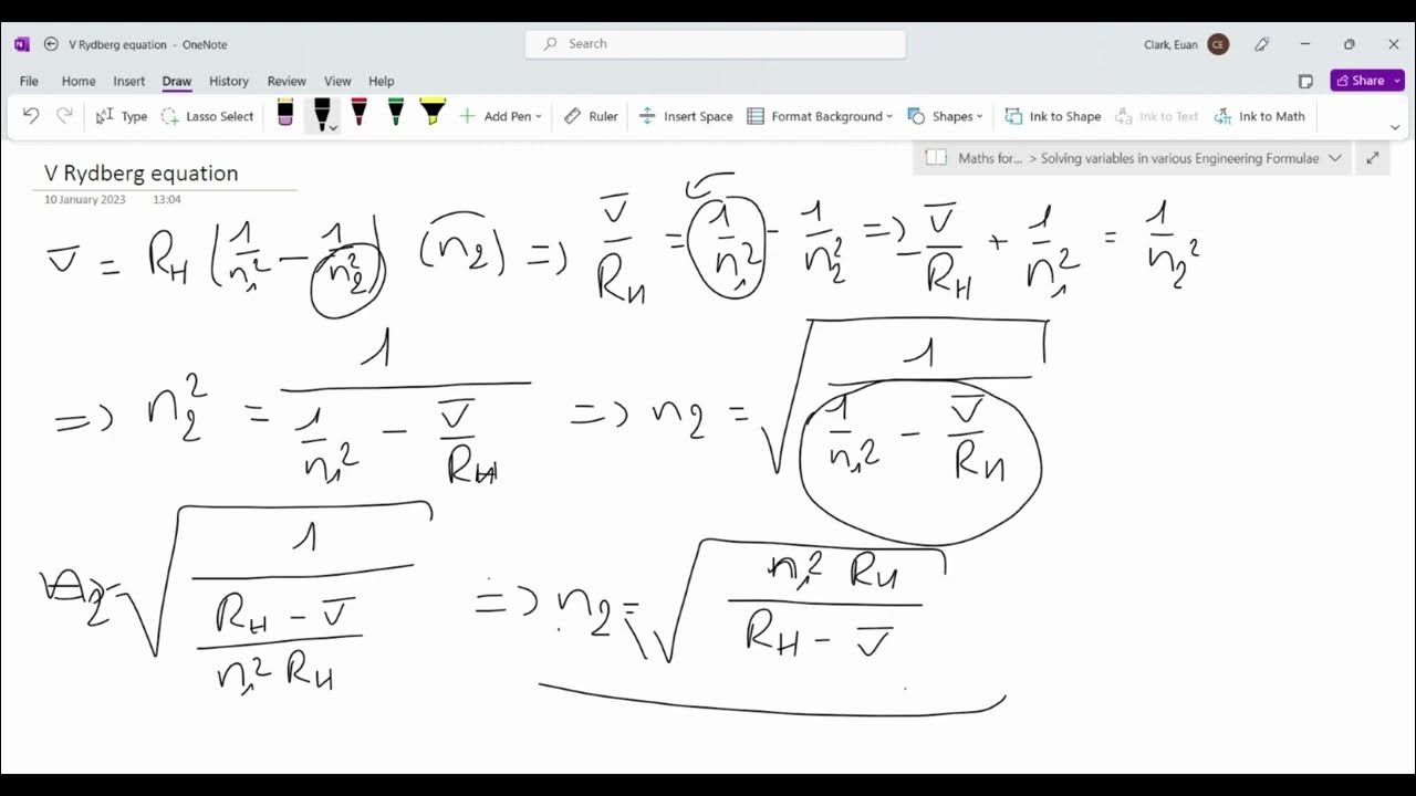 How to Isolate and Solve variables in equations Part 1 - YouTube