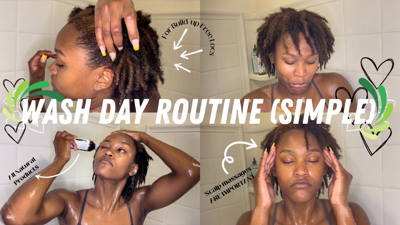 Wash Day Routine | Loc Maintenance, Build- up free, All Natural ...