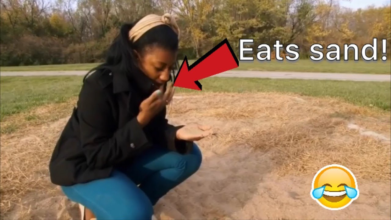 THIS WOMAN EATS SAND - YouTube