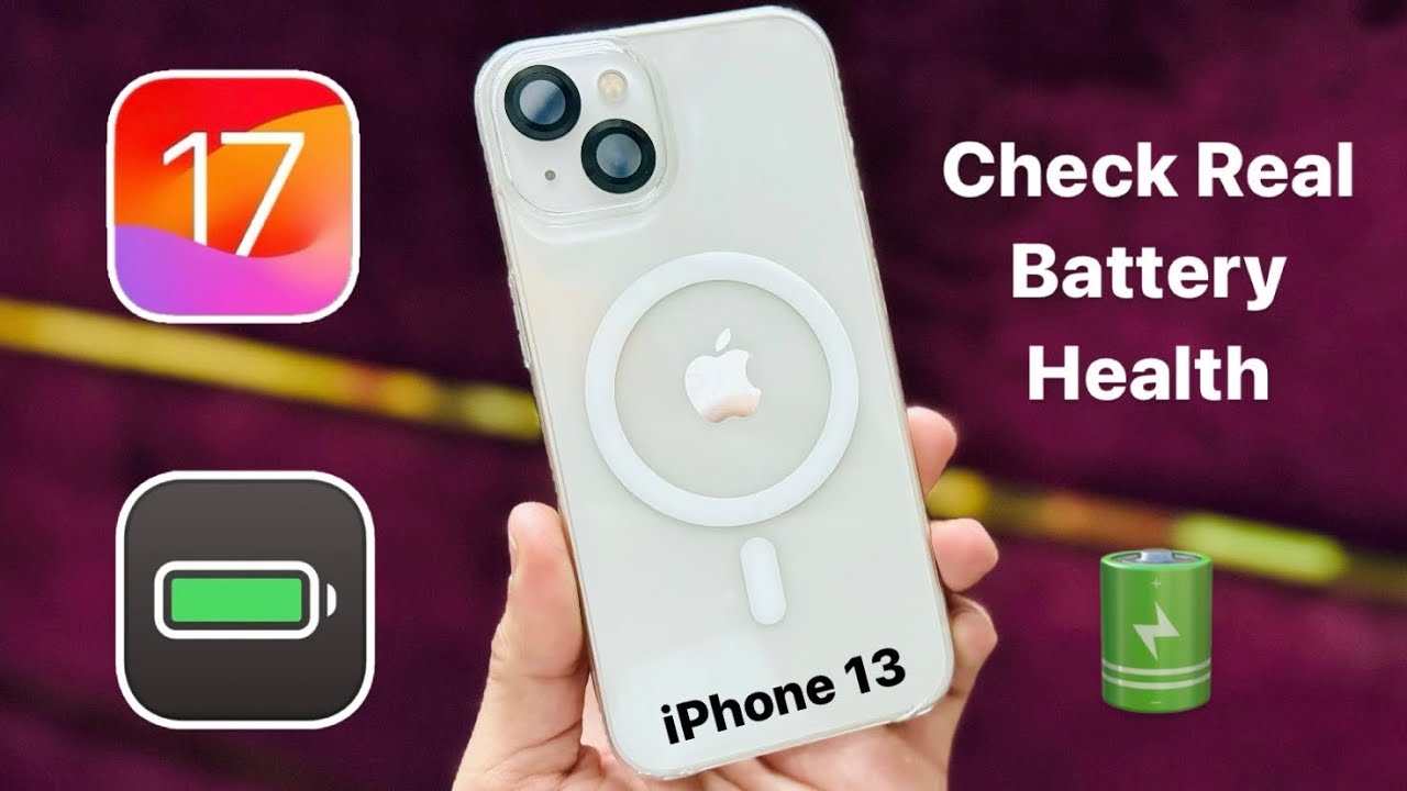 How to check real battery Health on iPhone 13 iOS 17 - YouTube