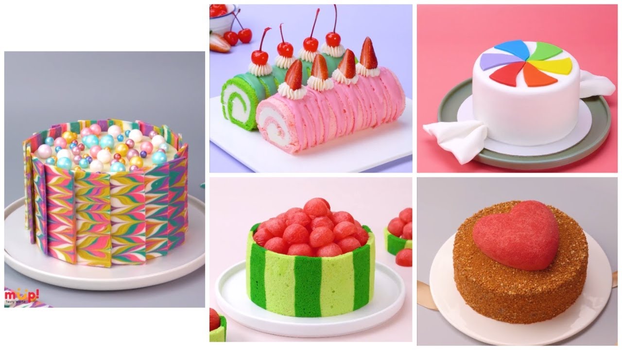 Create Colorful Party Cakes | Easy Dessert Recipes | So Yummy Heart ...