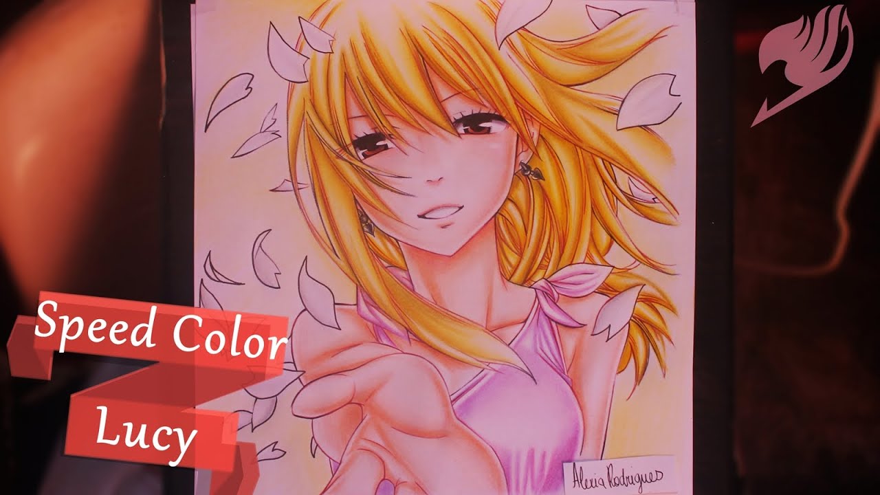 Speed Drawing - Lucy Heartfila | Fairy Tail - YouTube