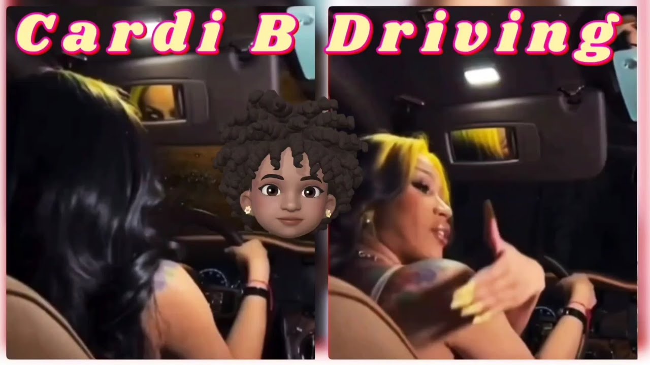 Cardi B Learning to Drive & Get Scared bc Someone is Coming After Them ...