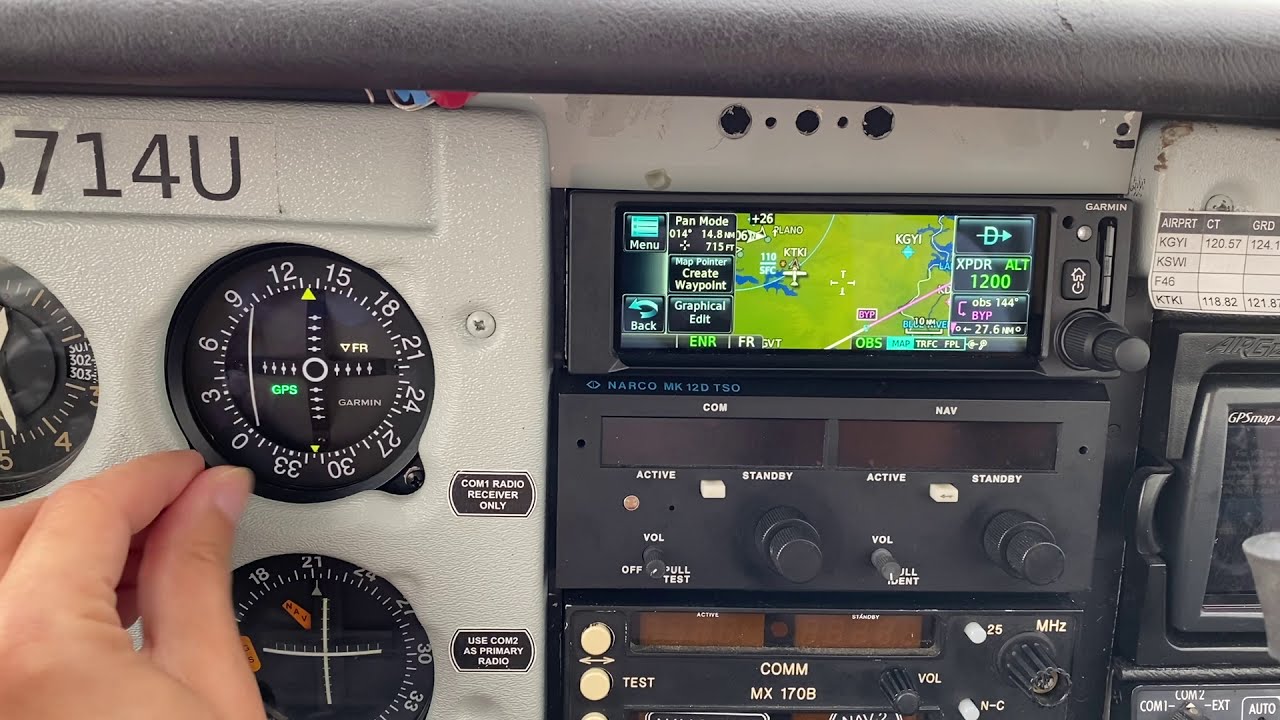 Garmin GNX 375 VOR OBS Mode - YouTube