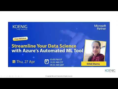 Learn Automated ML Tool in Azure Machine Learning online | Koenig Solutions - YouTube