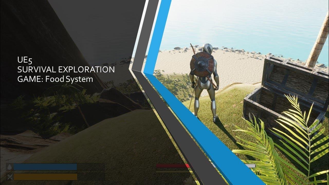 Survival exploration game made with UE5: Hunger and thirst system - YouTube