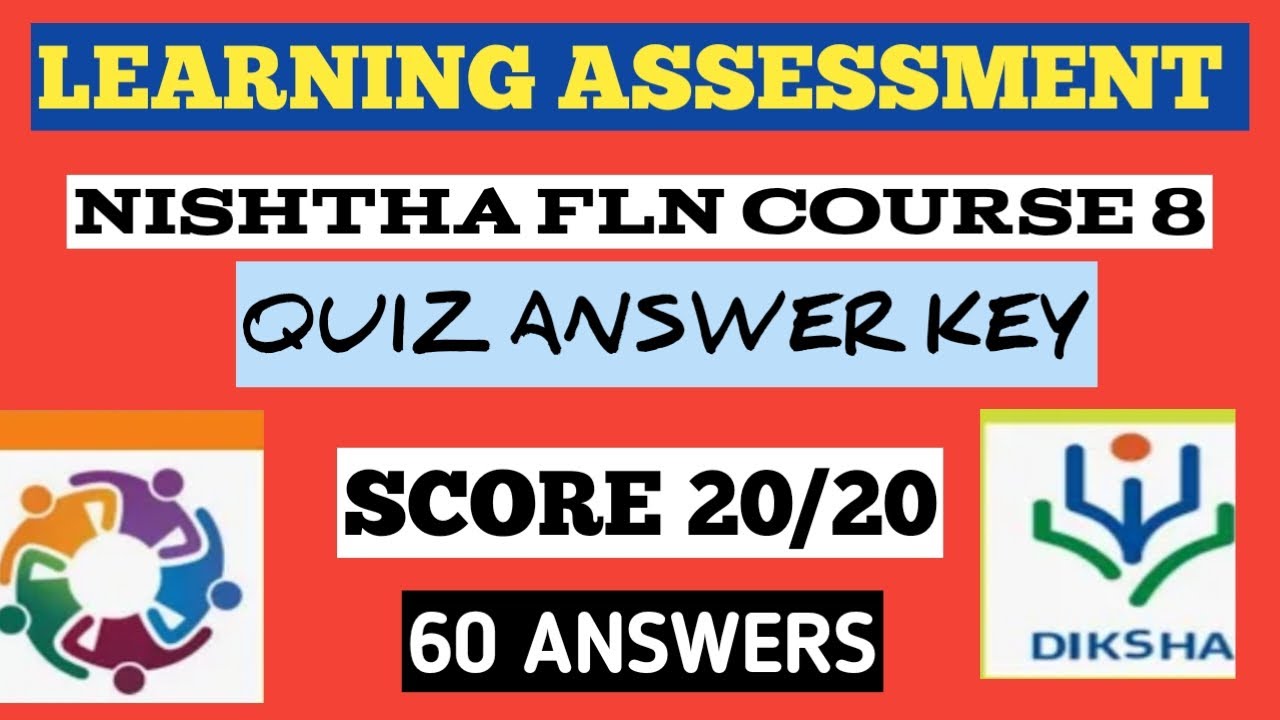 Learning Assessment Quiz || NISHTHA FLN Course 8 Quiz Answer key |# ...